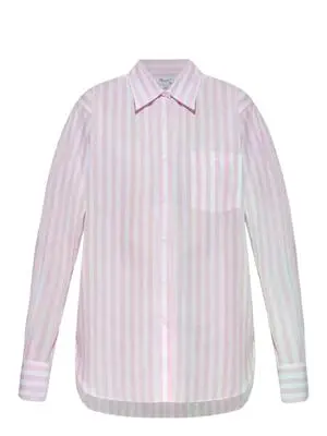 Hunza G Embroidered Striped Oversized Shirt - Pink