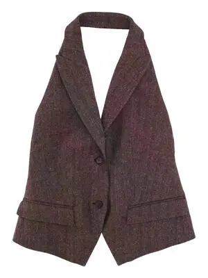 Lorena Antoniazzi Herringbone Collared Jacket - Brown