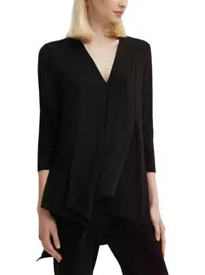 Joseph Ribkoff V-neck Top - Black