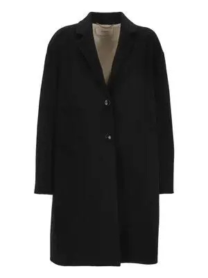 Agnona Buttoned Coat - Black