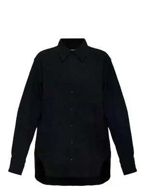 Hunza G Oversized Seersucker Shirt - Black