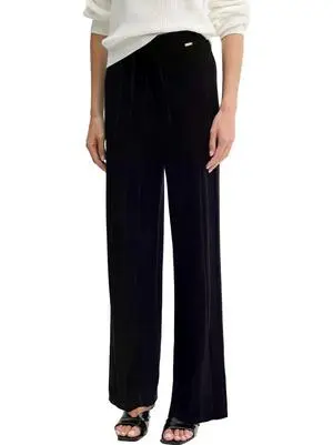 FRACOMINA Studded Wide Leg Trousers - Black