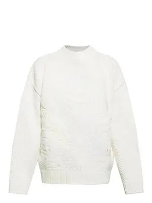 Lacoste Embossed Crew-neck Sweater - White