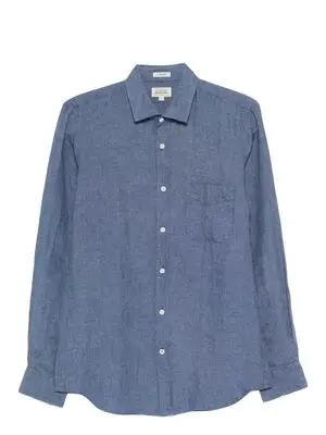 Hartford Pocket Linen Shirt - Blue