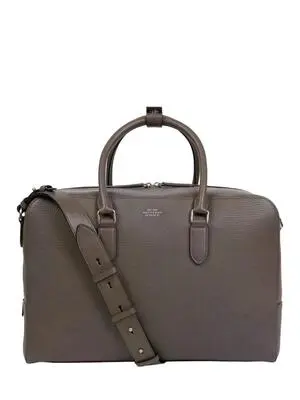 Smythson Leather Top-handle Travel Bag - Brown