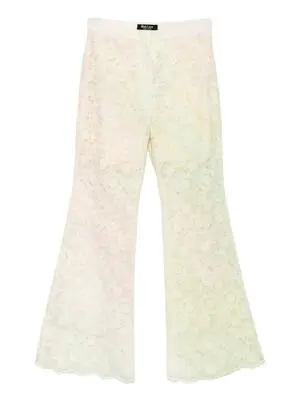 BLAKLACE Floral Lace Trousers - White