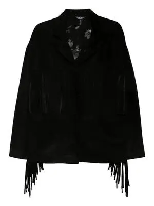 BLAKLACE Fringed Suede Jacket - Black
