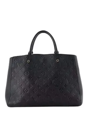 LOUIS VUITTON Montaigne Gm Tote Bag Monogram Empreinte Leather - Black