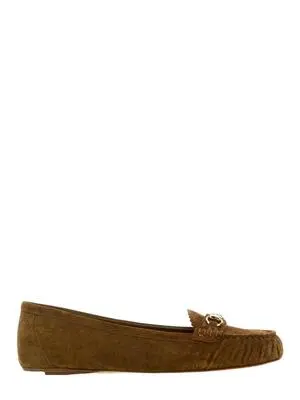 Gucci Suede Loafers With Horsebit Detail - Brown