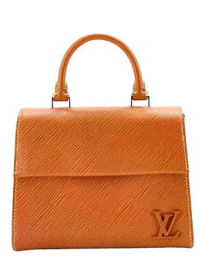 LOUIS VUITTON Cluny Top Handle Bag Epi Leather Mini Satchel - Brown