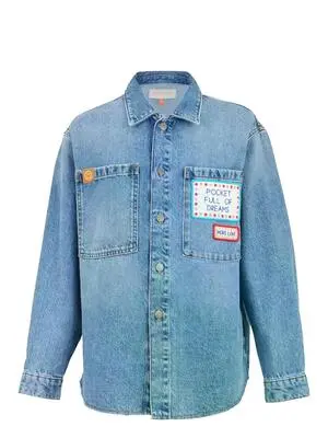 Mira Mikati Patch-detail Denim Shirt - Blue