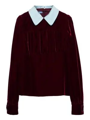 Prada Velvet Top - Ruby Red