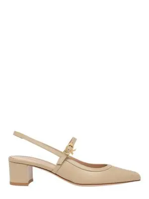 GIANVITO ROSSI Allette Mary Jane Slingbacks - Brown