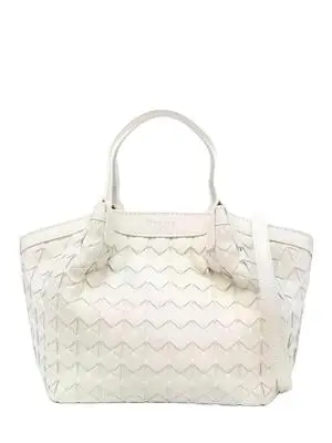 SERAPIAN Woven-leather Tote Bag - White