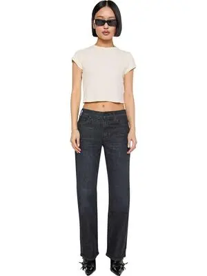 MOTHER Petites The Lil Reifler Starry Eyed Jeans - Black