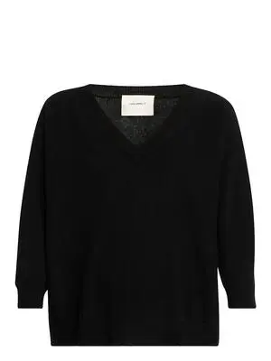 LISA YANG Kenny Cashmere V-Neck Sweater Black