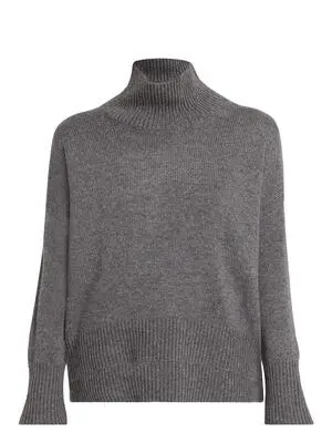 LISA YANG Heidi Turtleneck Cashmere Sweater Graphite