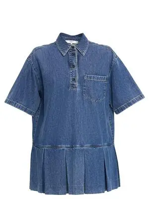 FRAME The Tennis Mini Shirtdress - Potion