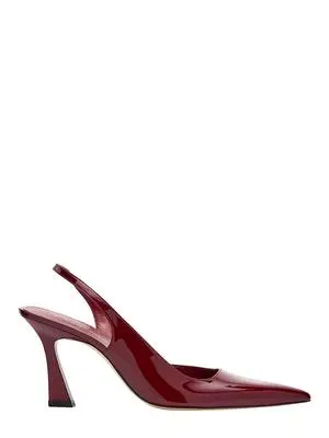 STUART WEITZMAN Vinnie D'orsay Patent Leather Slingback Pumps - Brown