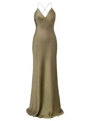 IL VOLO Muse V-neck Cross-strap Dress - Neutrals