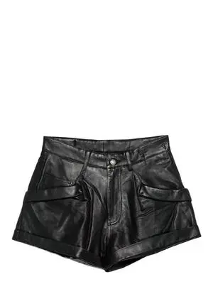 R13 Leather Shorts - Black