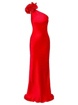 IL VOLO Aster Flower-embellished Maxi Dress - Red