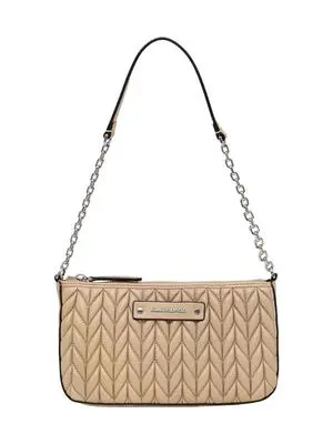 Karl Lagerfeld Quilted Shoulder Bag With Chain Strap - Neutrals