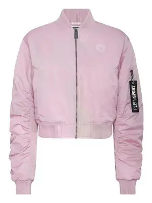 PLEIN SPORT Icon-detail Zip-up Bomber Jacket - Pink
