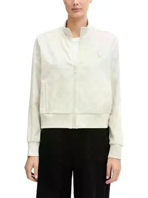 Guess Monogrammed Zip-up Sweatshirt - Neutrals