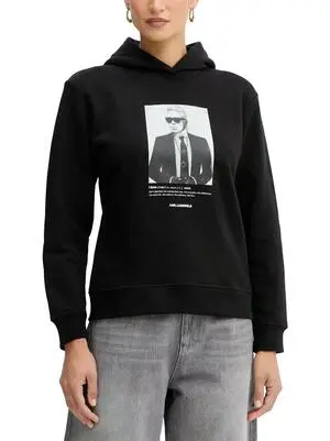 Karl Lagerfeld Graphic-print Hoodie - Black