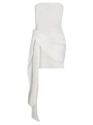 DAVID KOMA Tie Strapless Mini Dress