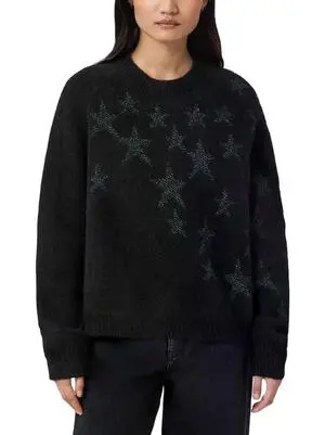 ALLSAINTS Star-detail Sweater - Black