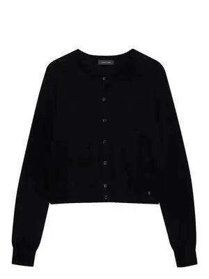 ANINE BING Buttoned Long-sleeve Cardigan - Black