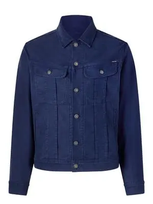 TOM FORD Icon Cotton-blend Moleskin Jacket - Blue