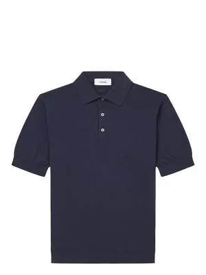 LARDINI Cotton Polo Shirt - Blue
