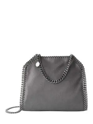 Stella McCartney Falabella Mini Brushed Shoulder Bag Dark Gray