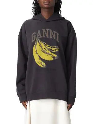 GANNI Printed Sweatshirt - Charcoal