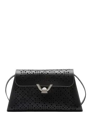 COCCINELLE Perforated Crossbody Bag - Black