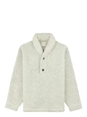 Aimé Leon Dore Shawl Collar Fleece Pullover - Silver
