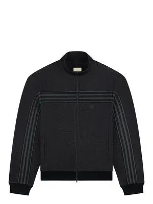 Aimé Leon Dore Wool Herringbone Track Jacket - Black