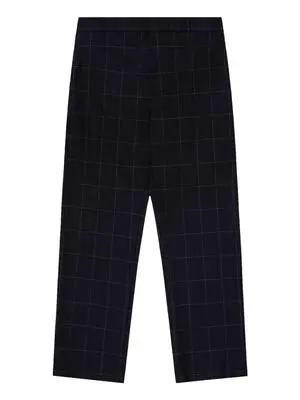 Aimé Leon Dore Windowpane Elasticated Waist Suit Trousers - Blue