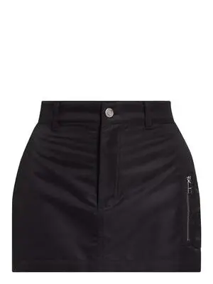PURPLE BRAND Woven Mini Skirt - Black