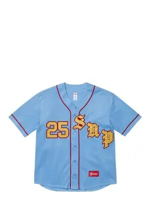 Supreme Old English Baseball Jersey - Blue