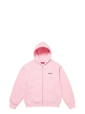 Supreme Zip Up Hooded Sweatshirt - Pink