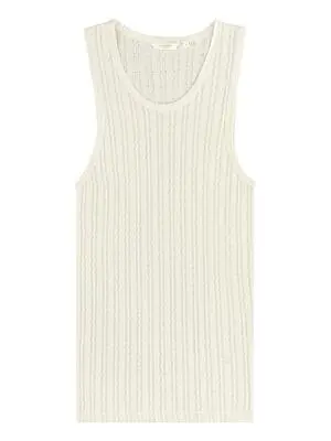 Aimé Leon Dore Eyelet Tank Top - Cream