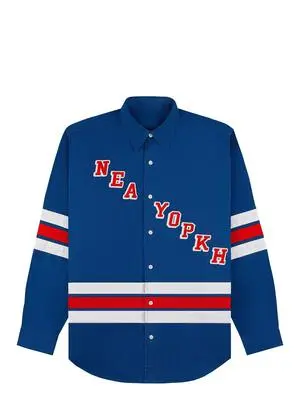 Aimé Leon Dore Ny Appliqué Overshirt - Blue