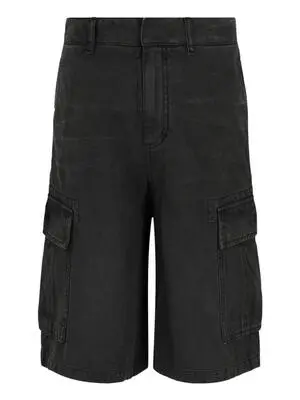 Givenchy Embroidered Cargo Denim Shorts - Black