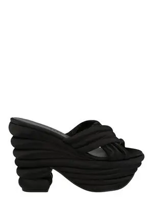 FERRAGAMO Rey Platform Sandal - Black
