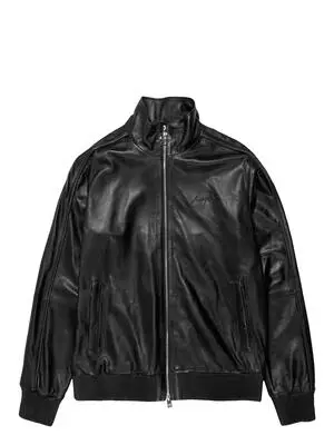 PURPLE BRAND Leather Zip-up Jacket - Black