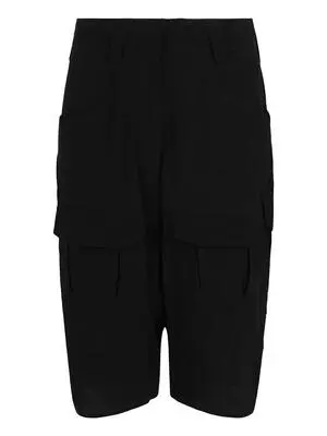 Givenchy Silk Cargo Shorts - Black